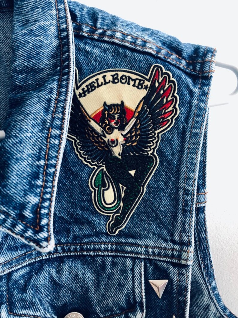 Customizable Hand Painted Women's Denim Vest Rolling Stones - Etsy
