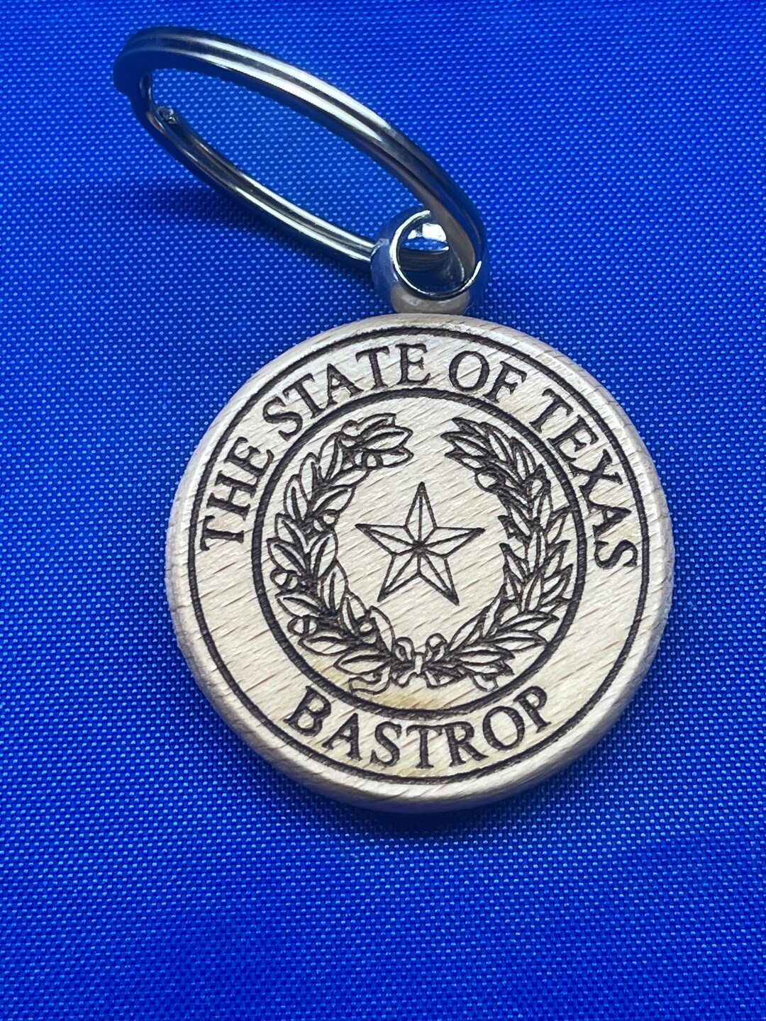 Texas State Seal Keychain/fob, Wood, Laser Engraved, Free ...