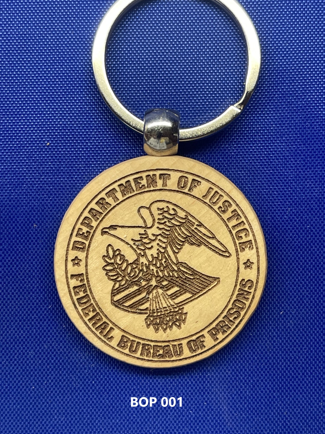 Wood Keychain, Federal Bureau of Prisons, United States Marshal Service ...