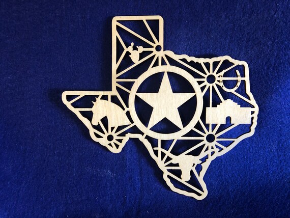 Texas Trivet Longhorn Alamo Laser Cut Wood Horseshoe | Etsy