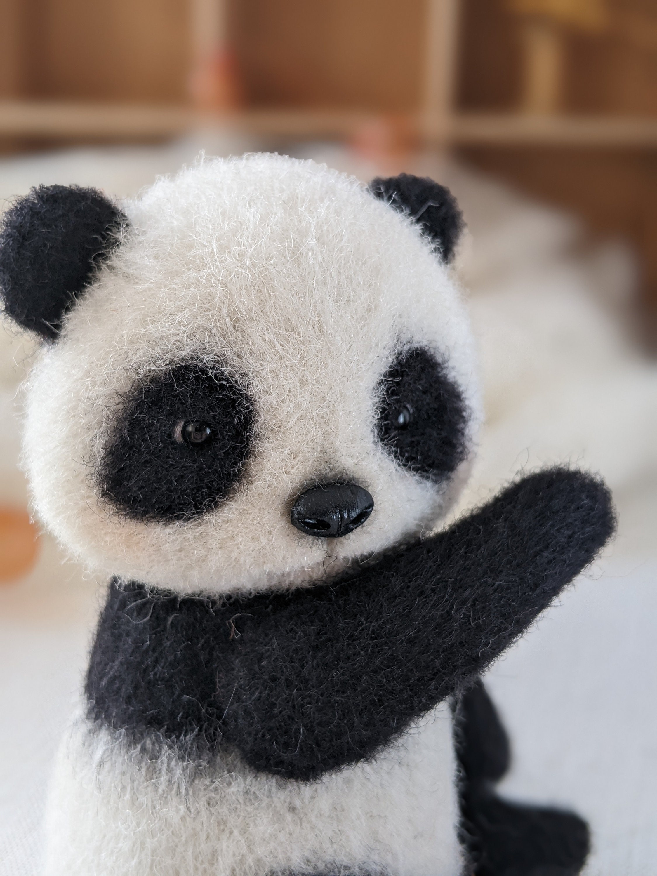 Needle Felted Panda Cub - Etsy