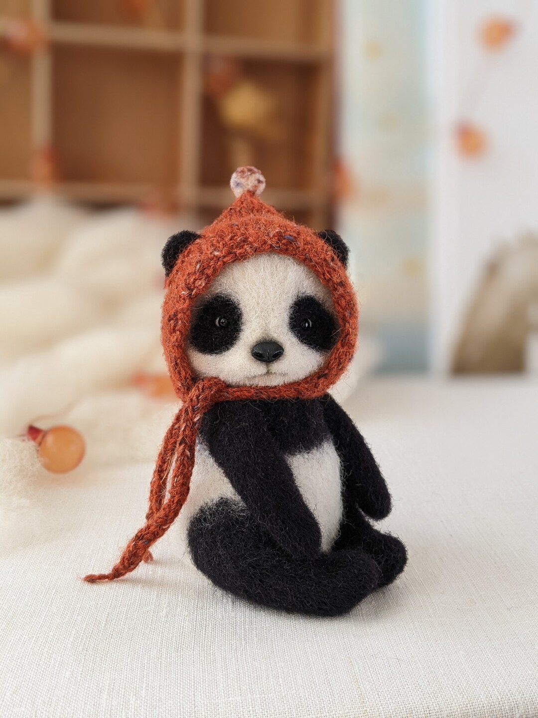 Needle Felted Panda Cub - Etsy