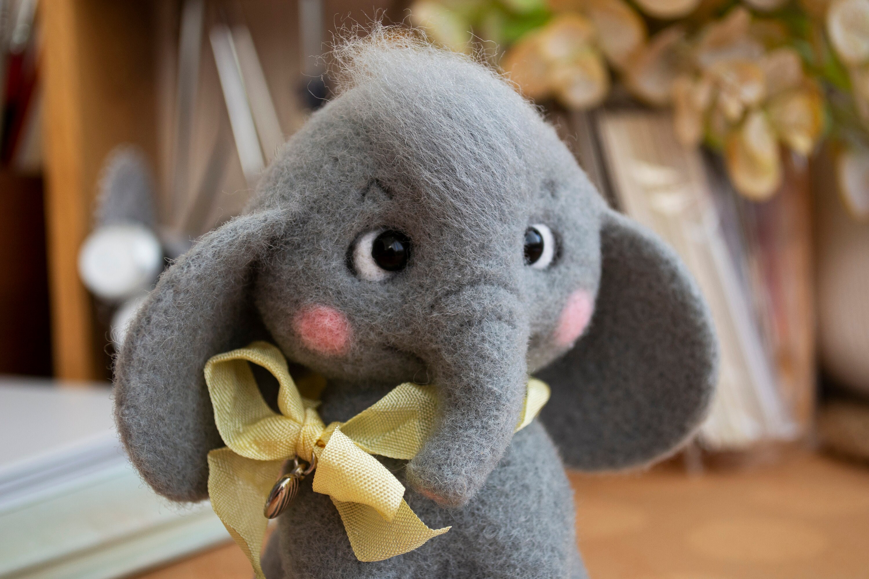 Needle Felted Elephant for Elephant Lovers - Etsy
