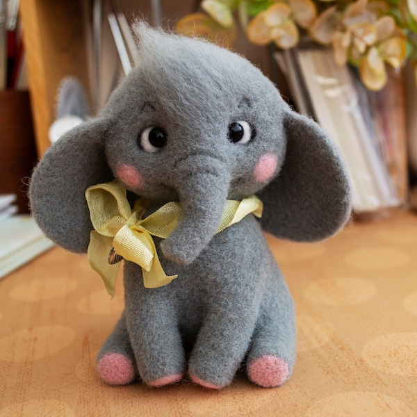 Needle Felt Elephant - Etsy