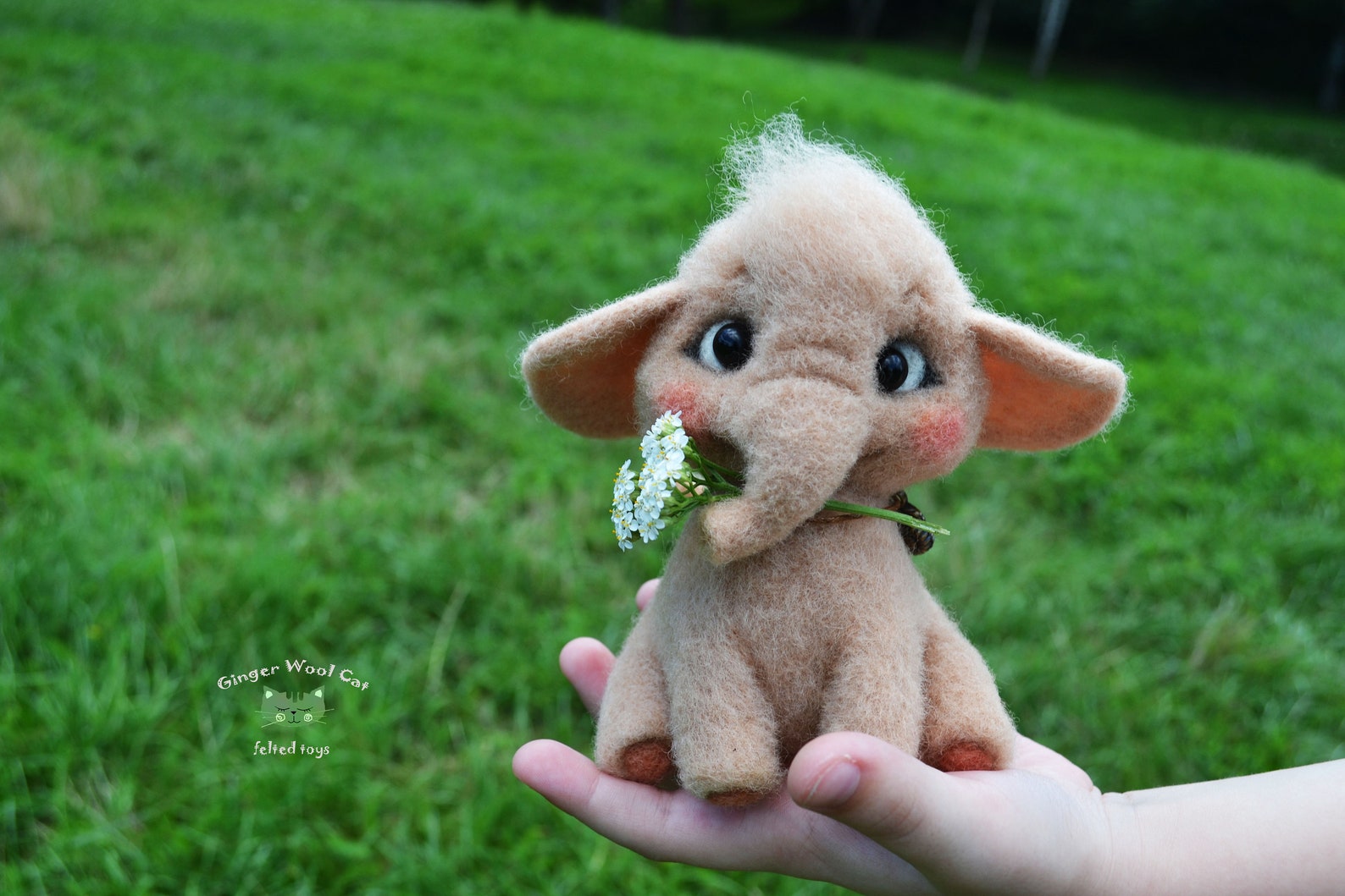 Needle Felted Elephant for Elephant Lovers - Etsy