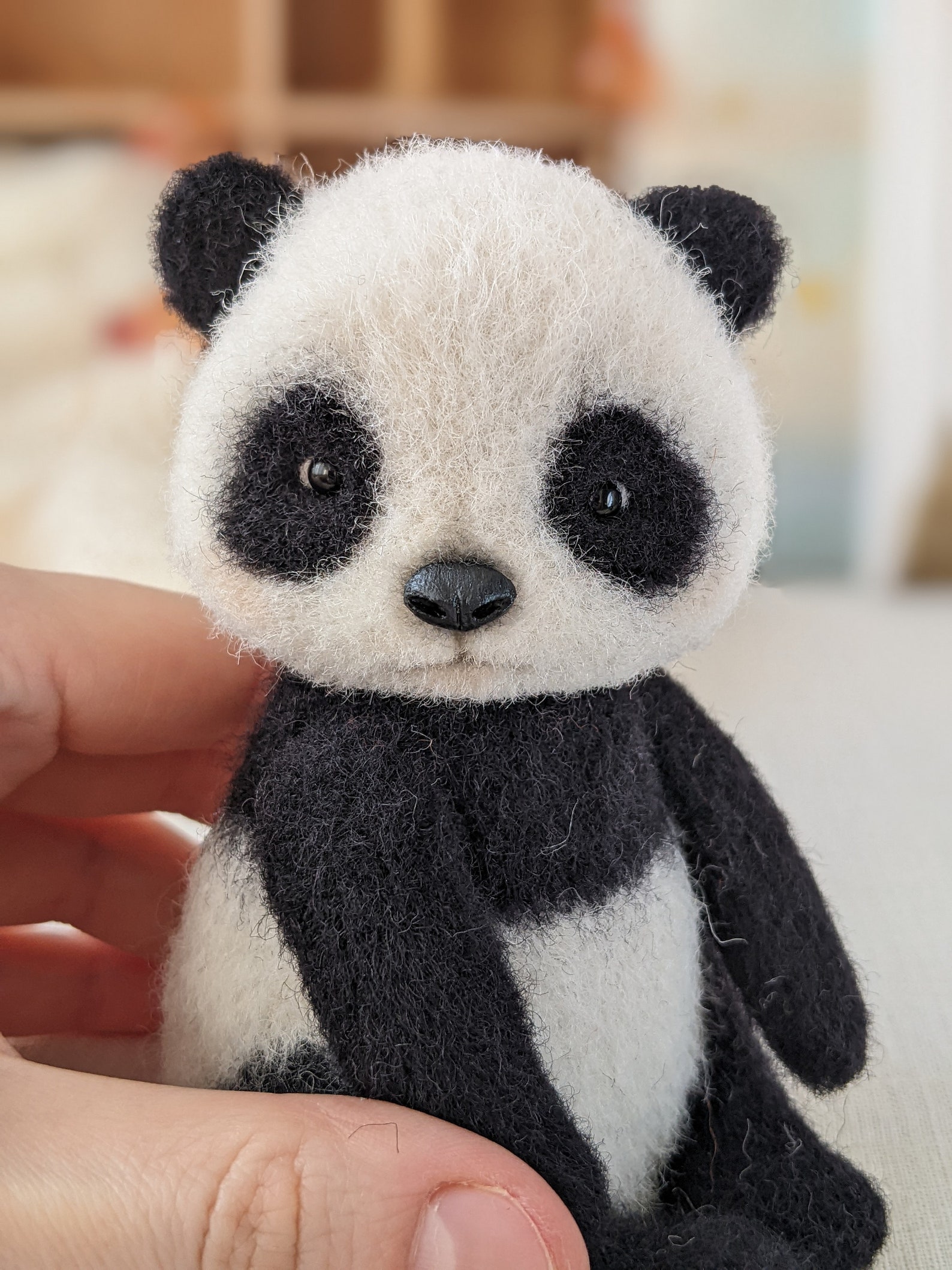 Needle Felted Panda Cub - Etsy