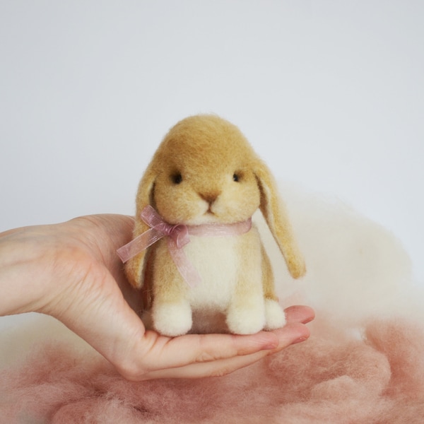 Needle Felted Rabbit - Etsy