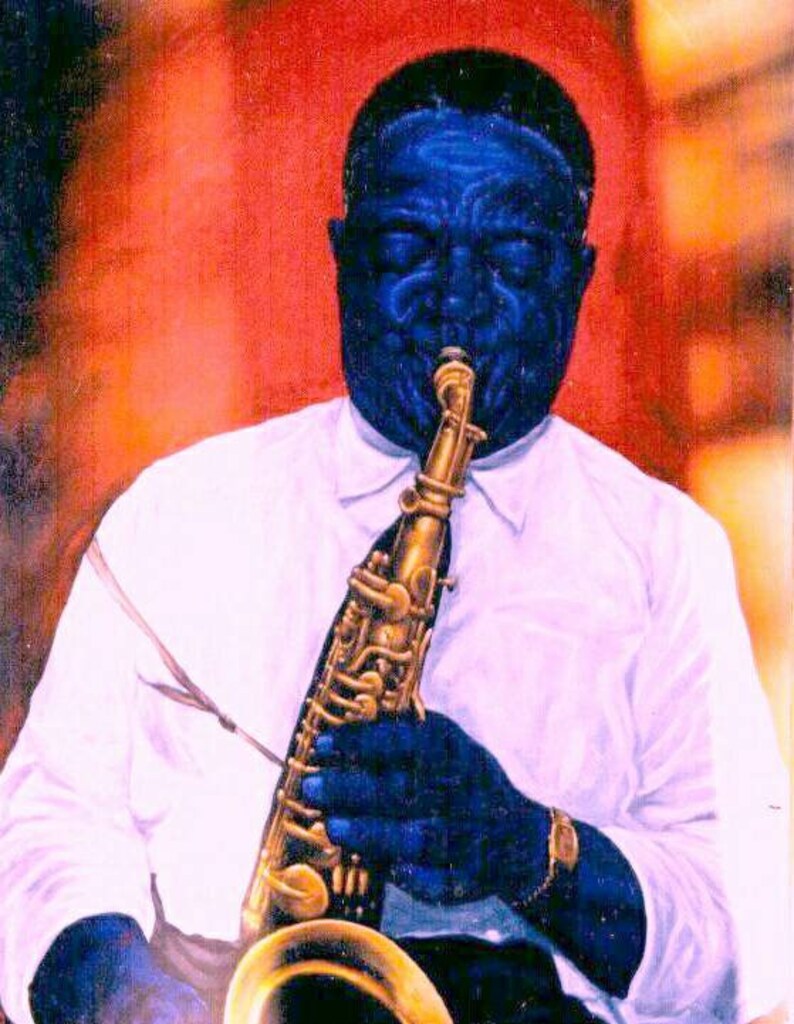 Jazz Man Blues - Art Print ( Original Painted in 'new Orleans' ) Signed ...