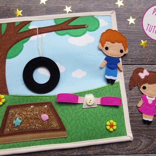 School And Bus Quiet Book Page Pattern Tutorial Etsy