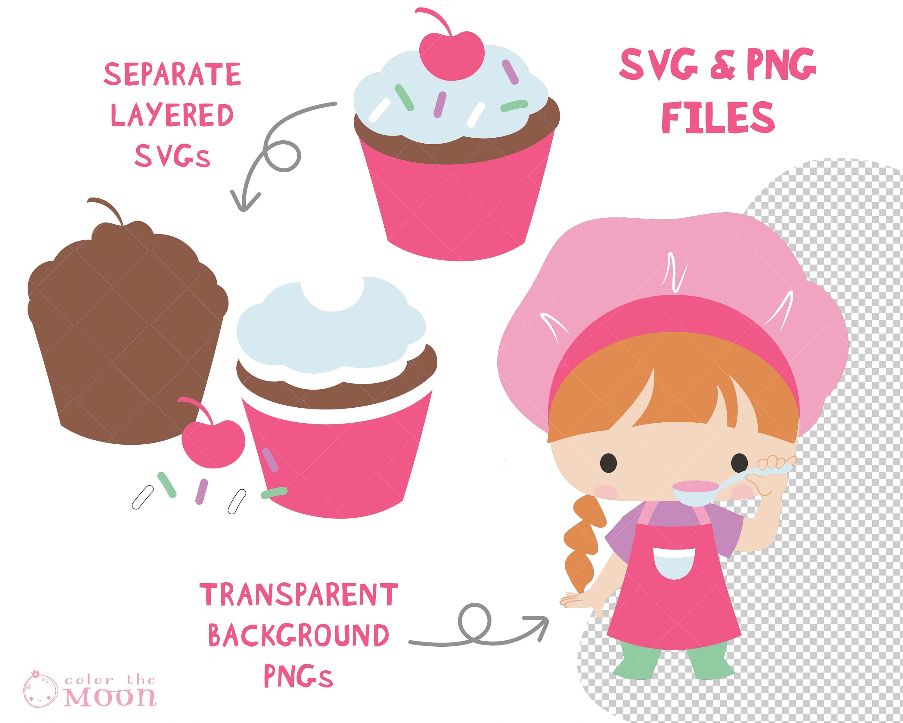 Little Baker Clipart, SVG, Bakery Vector Graphics, Baking Digital Clip ...