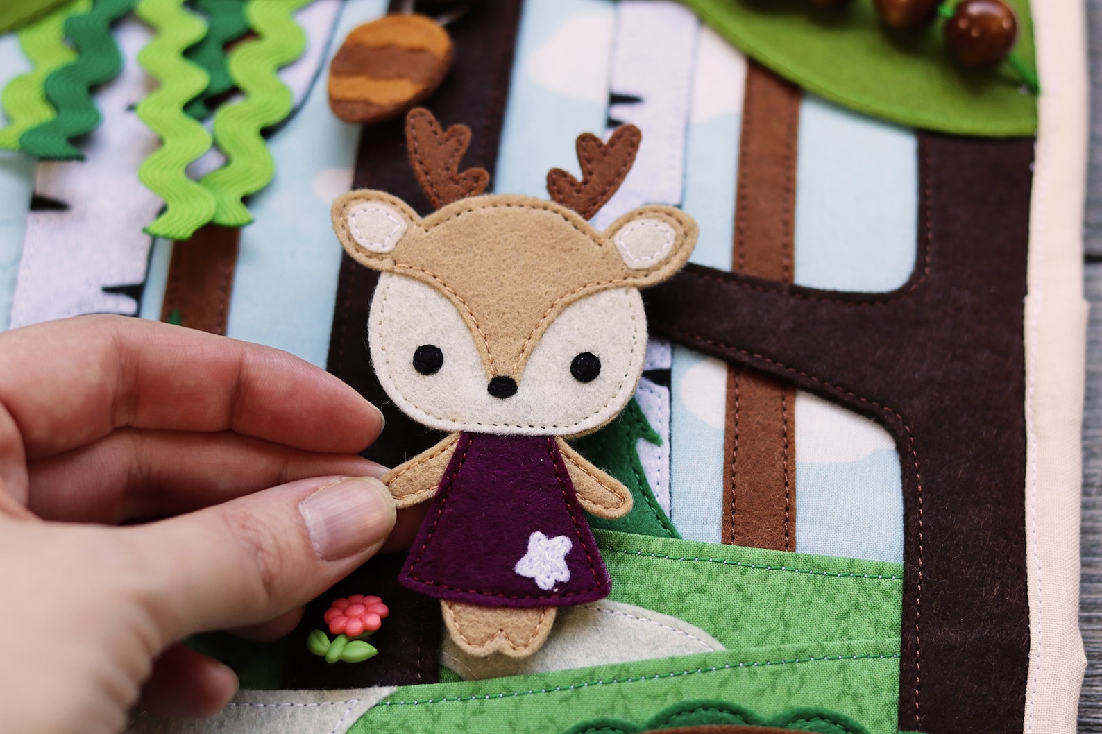 Forest Friends Quiet Book Page PATTERN & TUTORIAL - Etsy