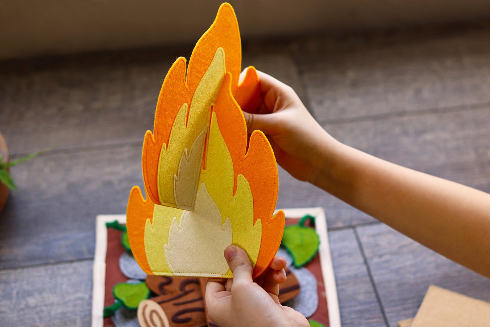 Campfire and S'mores Quiet Book Page - PATTERN & TUTORIAL - Etsy