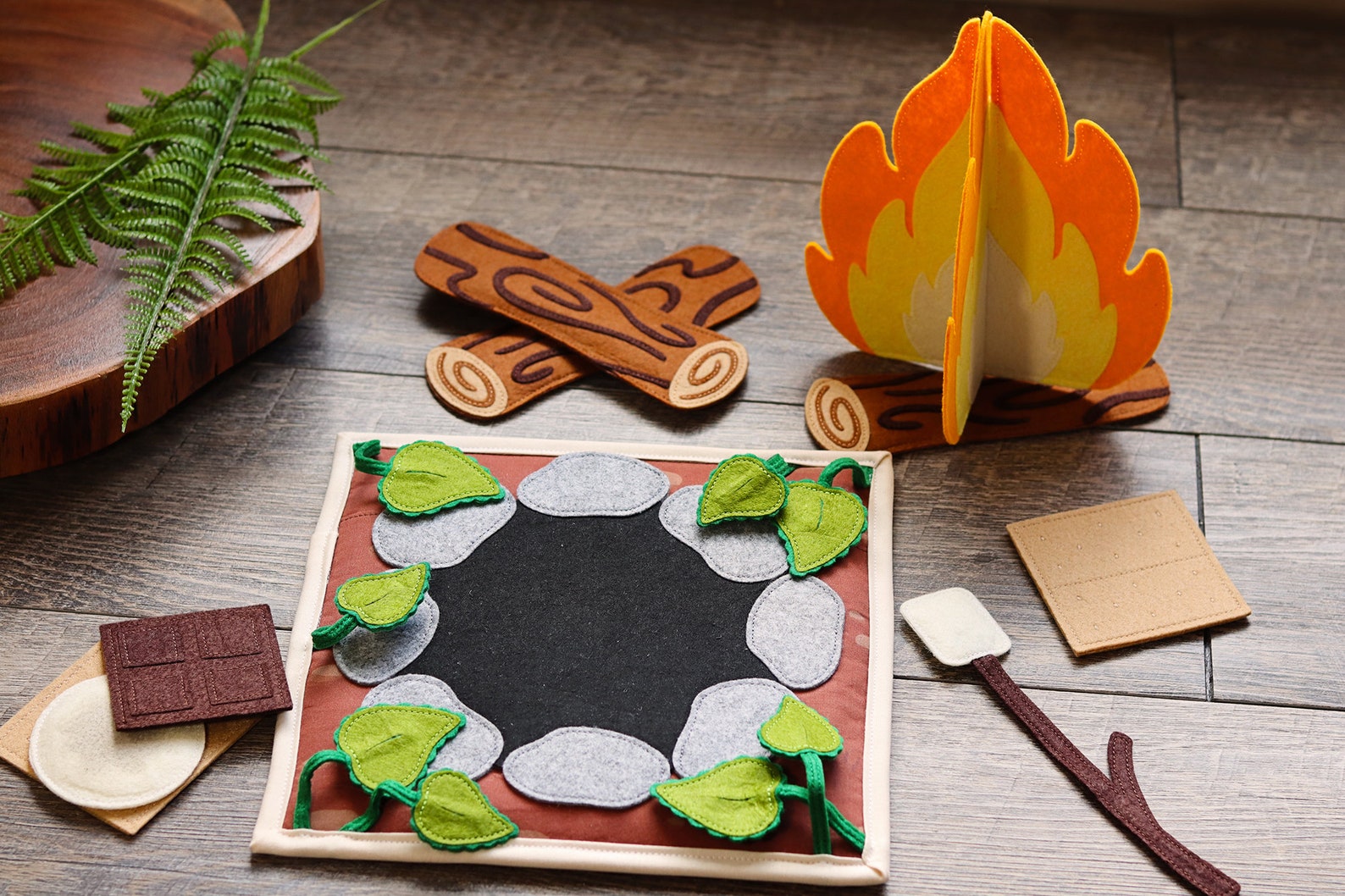 Campfire and S'mores Quiet Book Page - PATTERN & TUTORIAL - Etsy
