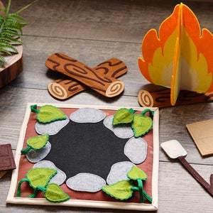 Campfire and S'mores Quiet Book Page - PATTERN & TUTORIAL - Etsy