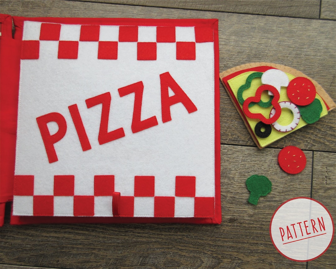 Pizza Box Quiet Book Page - PATTERN - Etsy