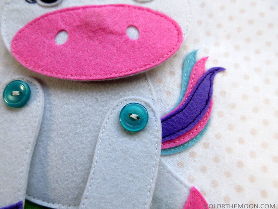 Unicorn Quiet Book Page PATTERN & TUTORIAL - Etsy