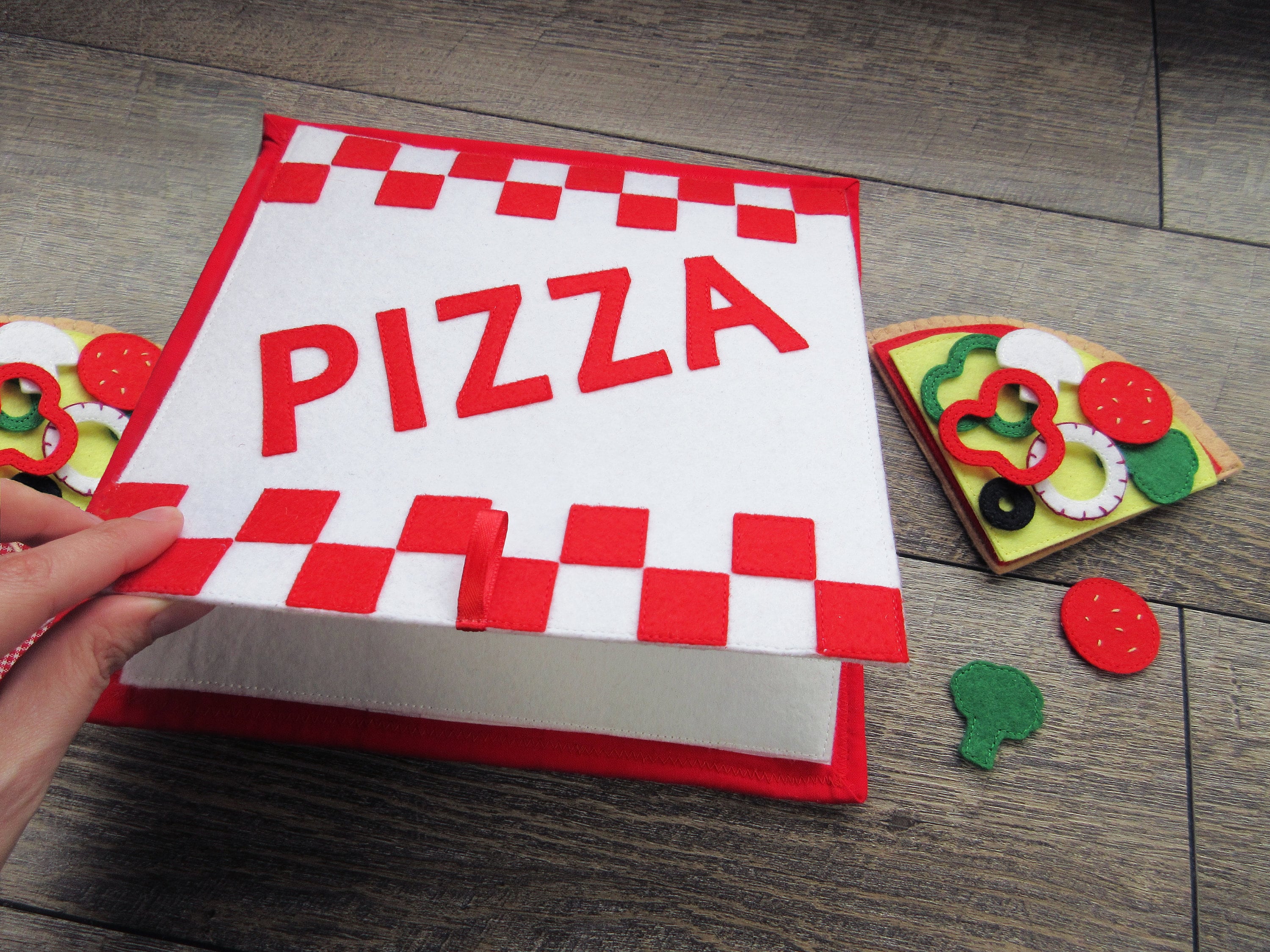 Pizza Box Quiet Book Page - PATTERN - Etsy