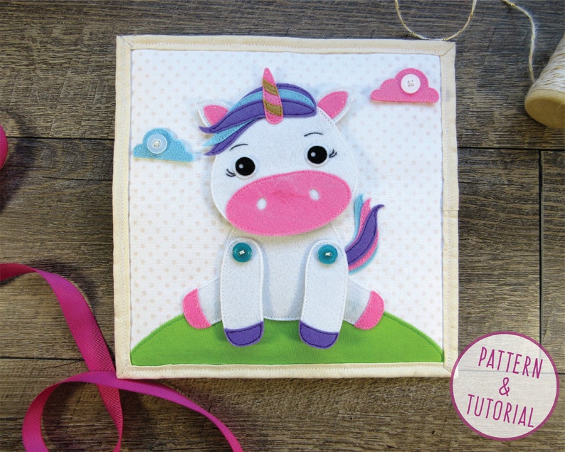 Unicorn Quiet Book Page - PATTERN & TUTORIAL - Etsy