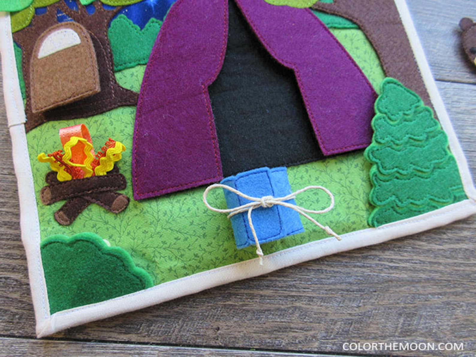 Camping Quiet Book Page - PATTERN & TUTORIAL - Etsy