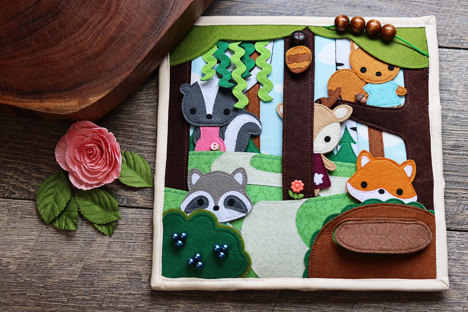 Forest Friends Quiet Book Page - PATTERN & TUTORIAL - Etsy