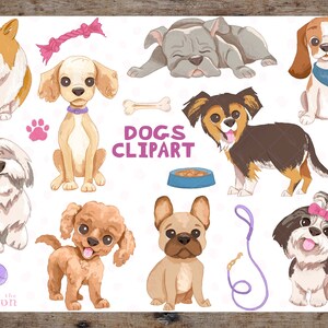 Dogs Clipart, Puppy Digital Graphics, Dog Digital Clip Art, Dogs ...