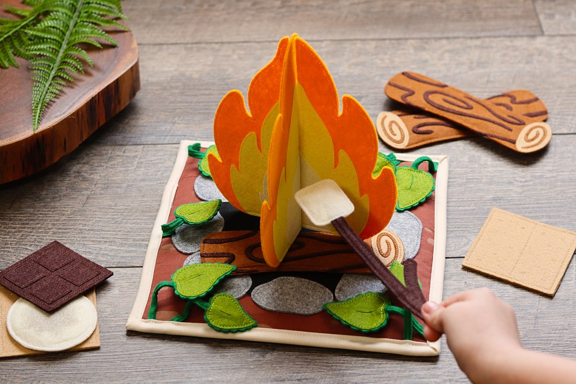 Campfire and S'mores Quiet Book Page PATTERN & TUTORIAL - Etsy