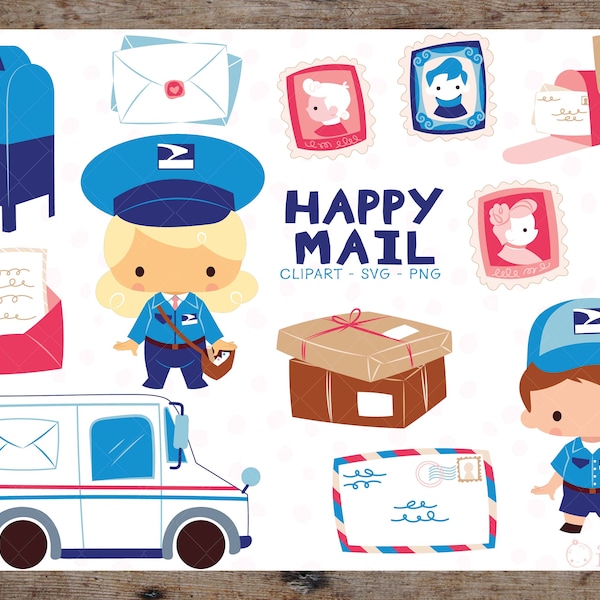 Happy Mail Clipart - Etsy