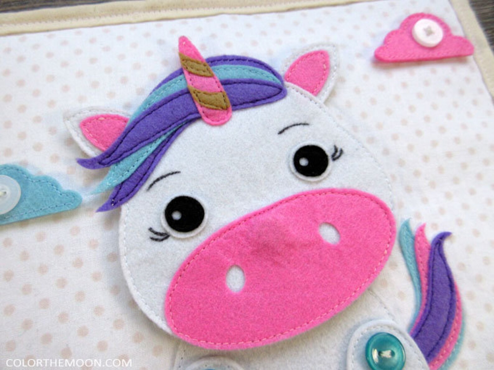 Unicorn Quiet Book Page - PATTERN & TUTORIAL - Etsy