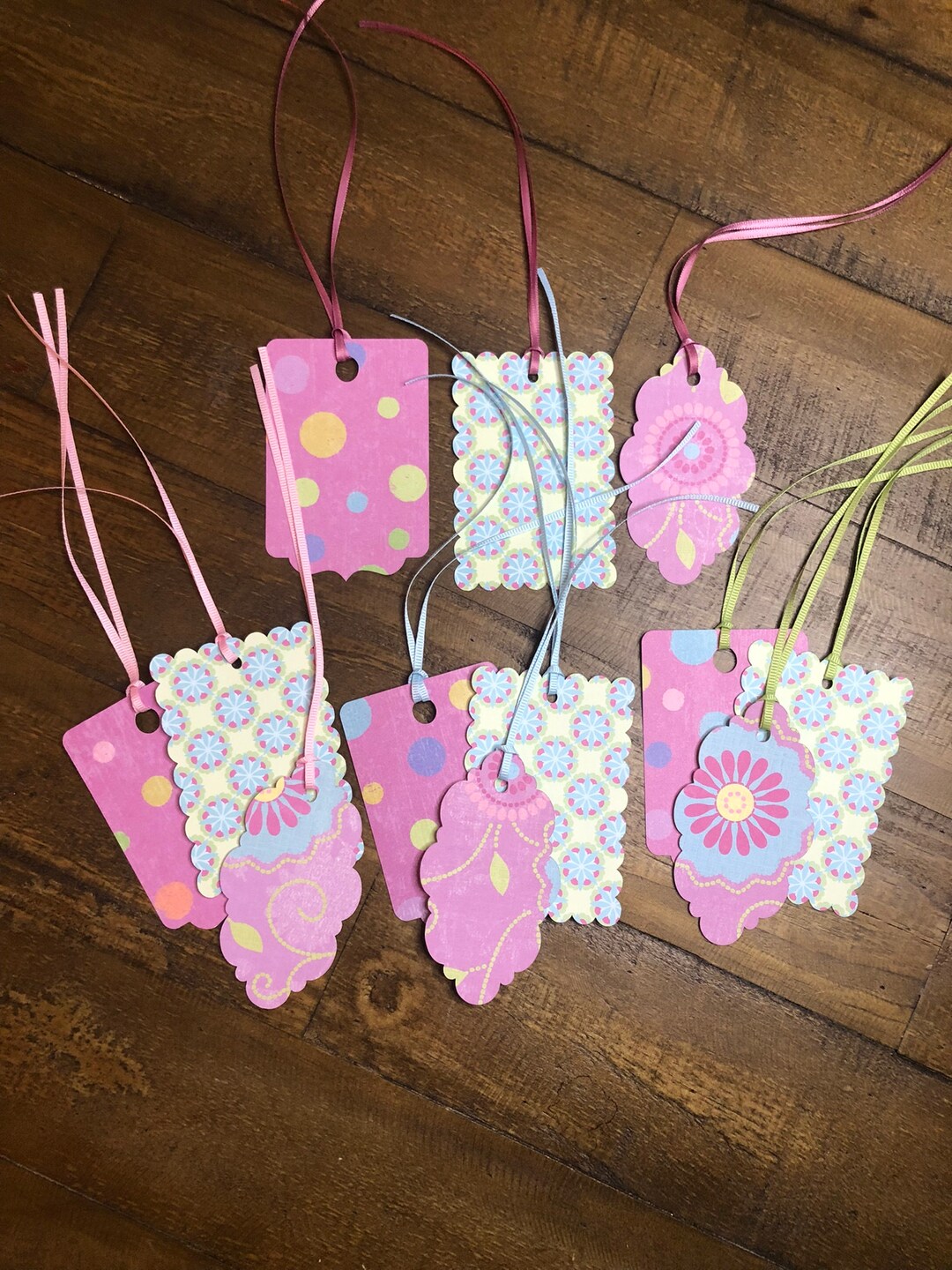 Handmade Set of 12 Reversible Tags Décor Tags Journal Tags - Etsy