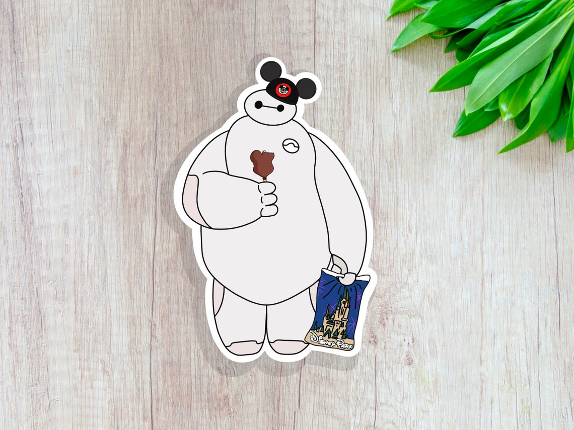 Baymax Goes Shopping Sticker / Big Hero 6 Sticker / Disney | Etsy