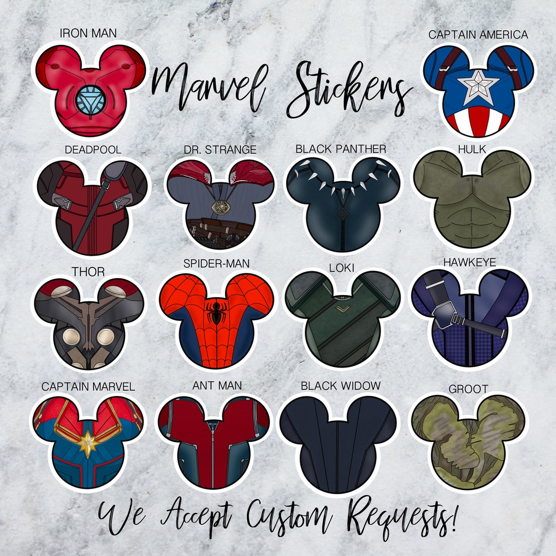 Marvel Avengers Stickers / Marvel Character Sticker / Stickers / Marvel ...