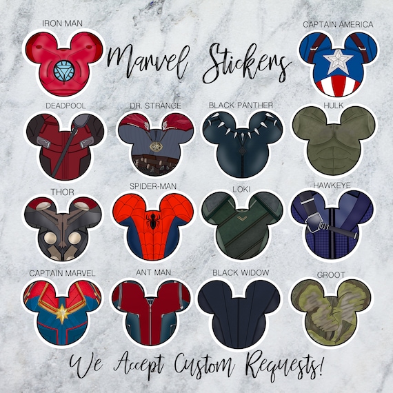 Marvel Avengers Stickers / Marvel Character Sticker / Stickers | Etsy