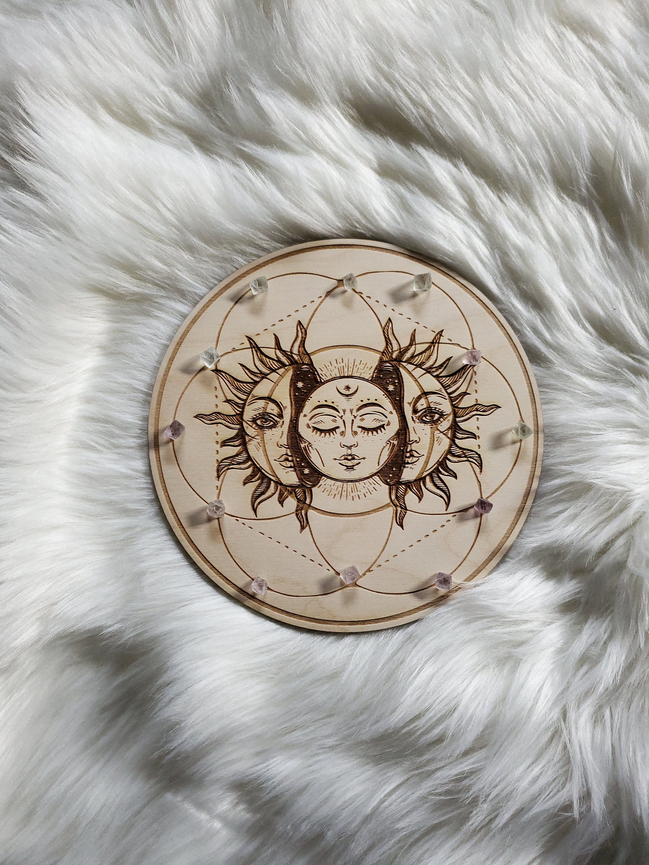 Sun and Moon Seed of Life Crystal Grid - Etsy