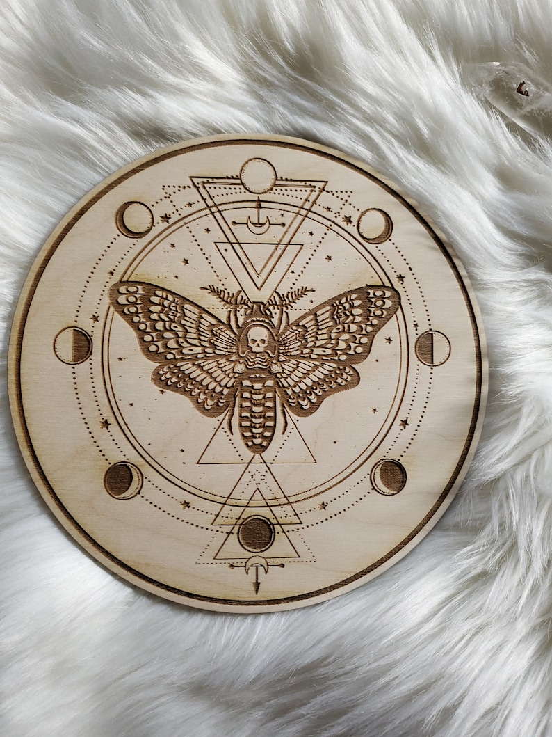 Death Moth Moon Phase Crystal Grid - Etsy Sweden