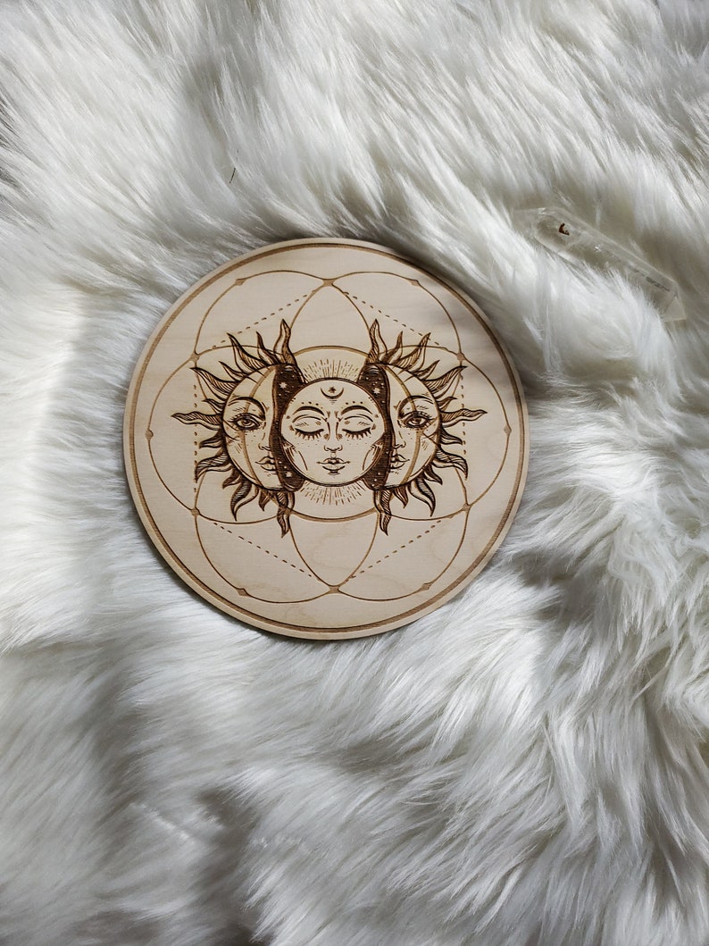Sun and Moon Seed of Life Crystal Grid - Etsy Canada