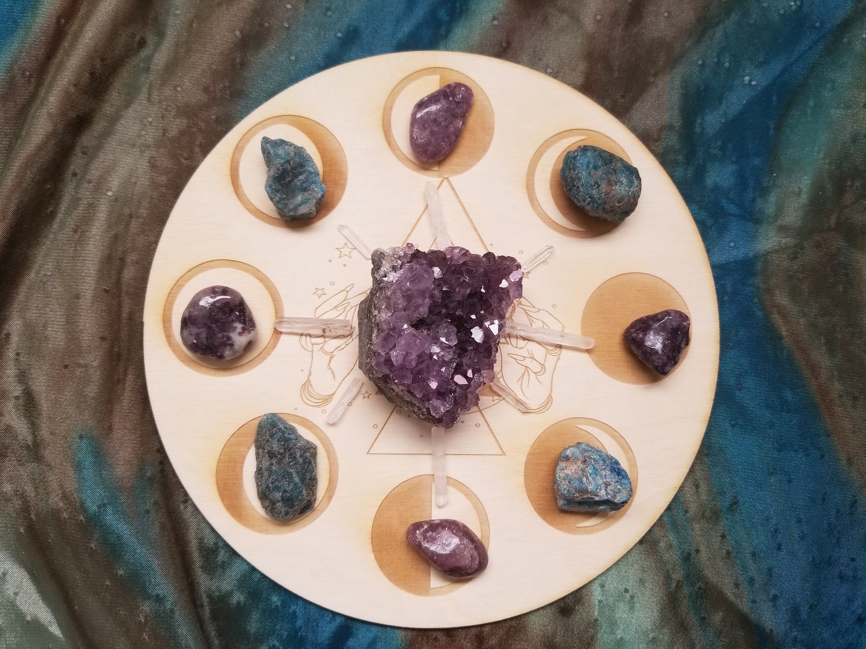 Gypsy Moon Phase Crystal Grid - Etsy