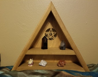 Display Altar Shelf Altar Shelf Wooden Triangle - Etsy