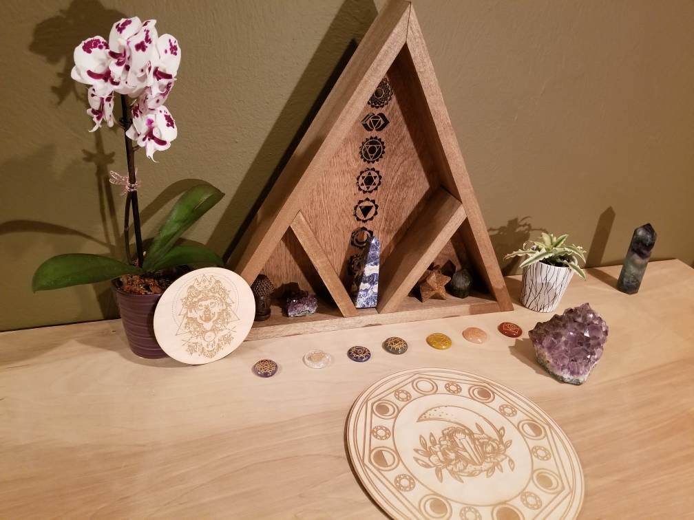 Chakra Triangle Shelf 14 inchs tall | Etsy