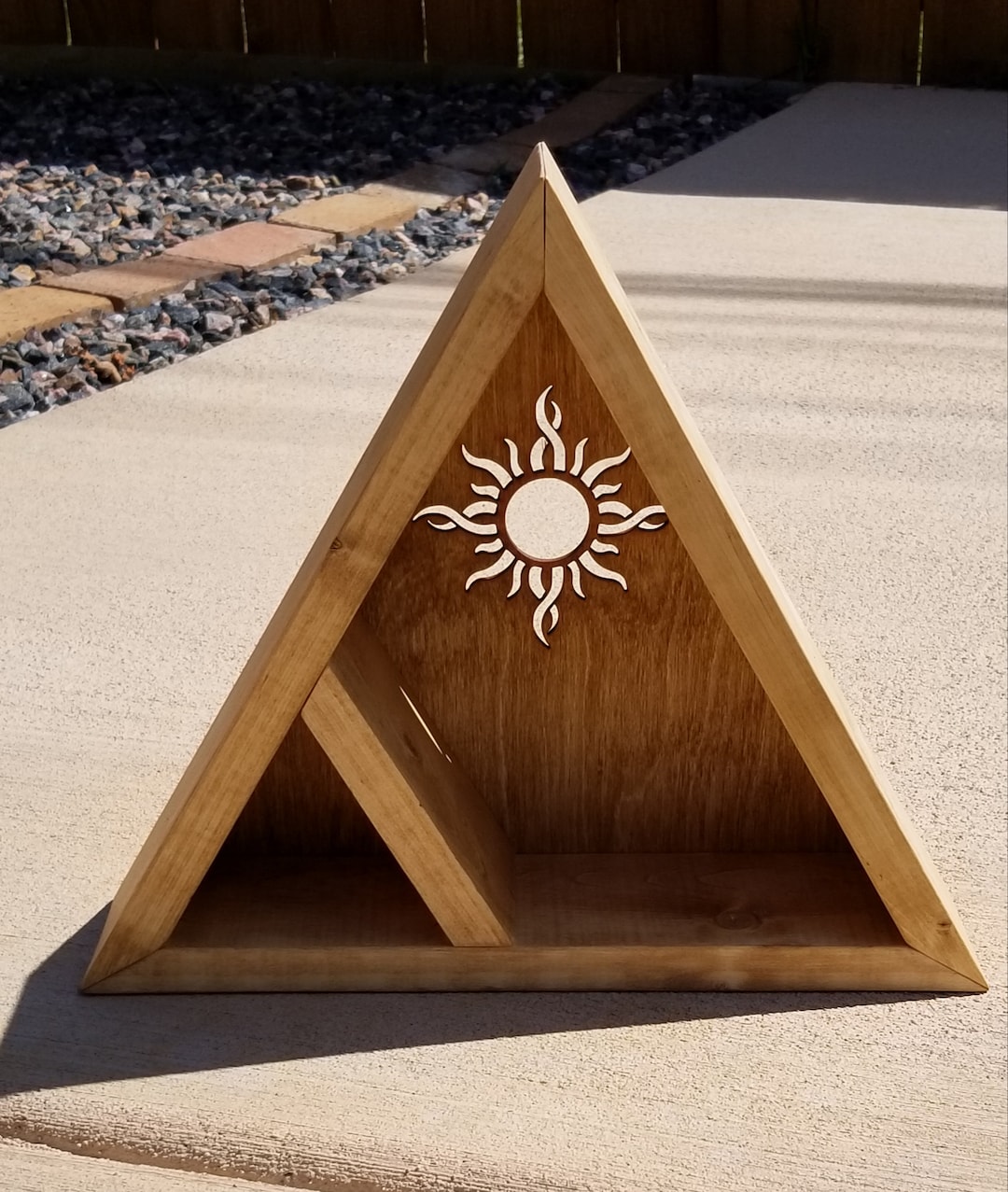 Tribal Sun 12 Inch Triangle Shelf - Etsy