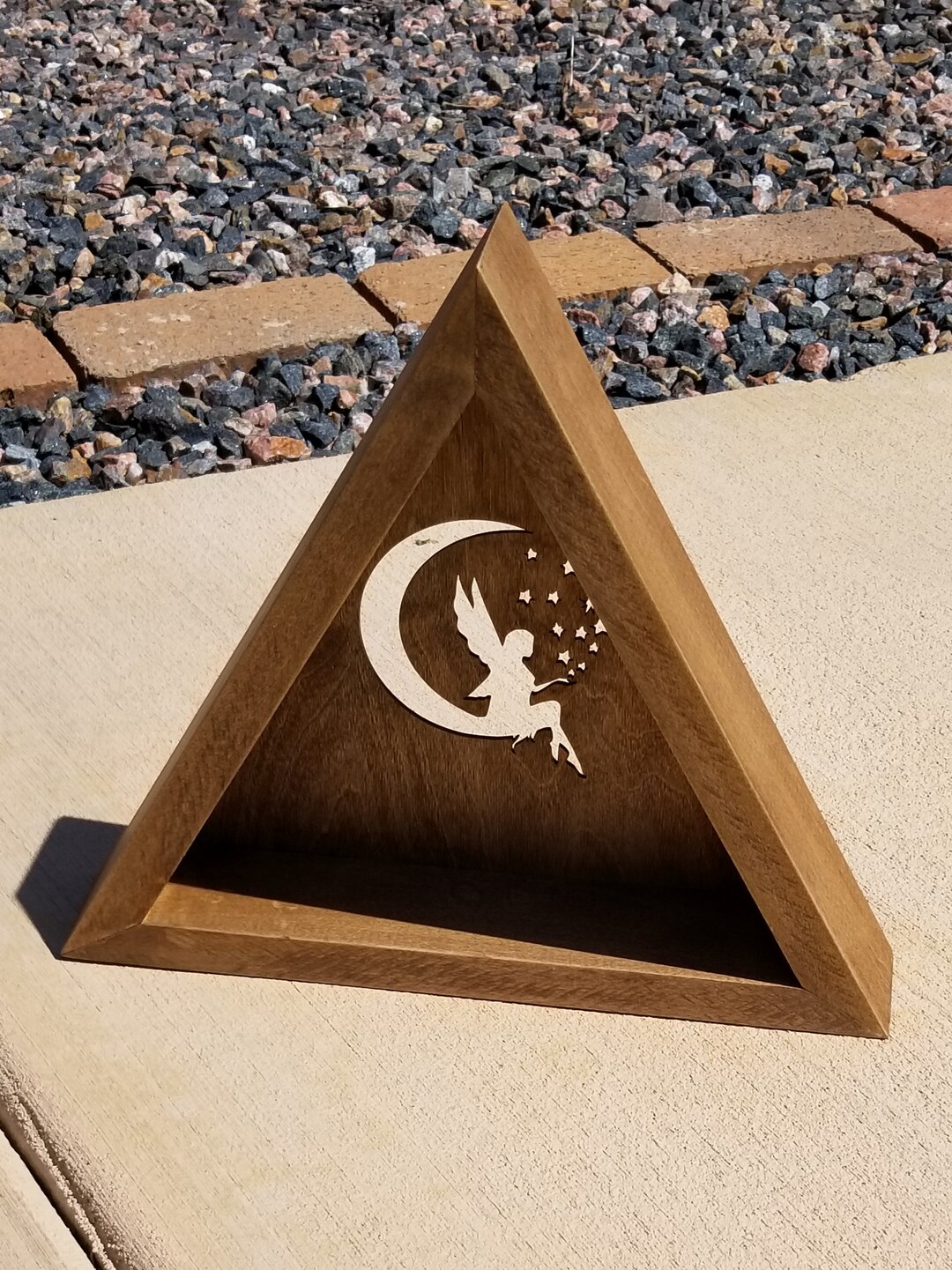 Fairy on the Moon Shelf, Triangle Shelf, Nursery Décor - Etsy
