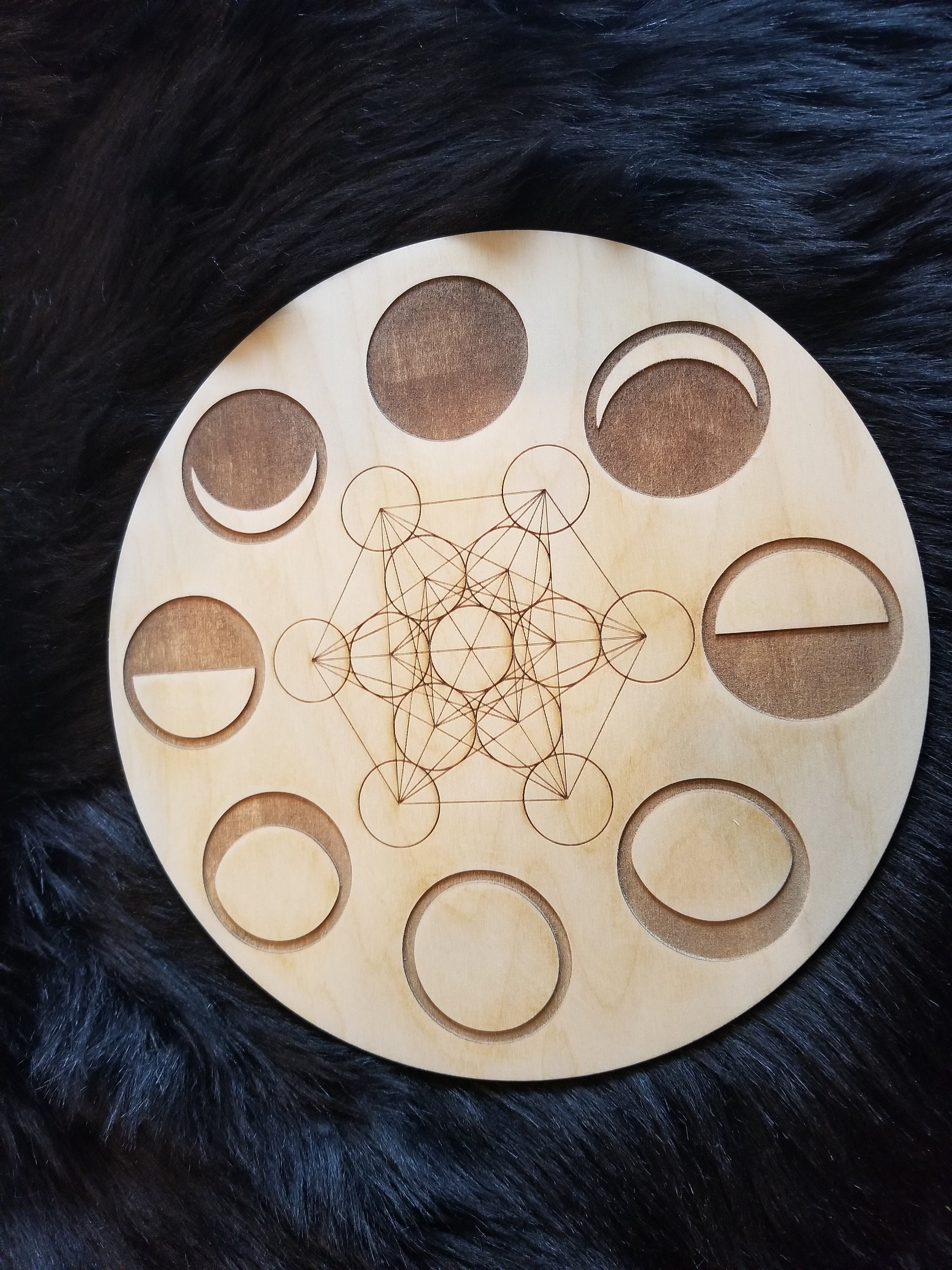 Metatron's Cube Moon Phase Crystal Grid | Etsy