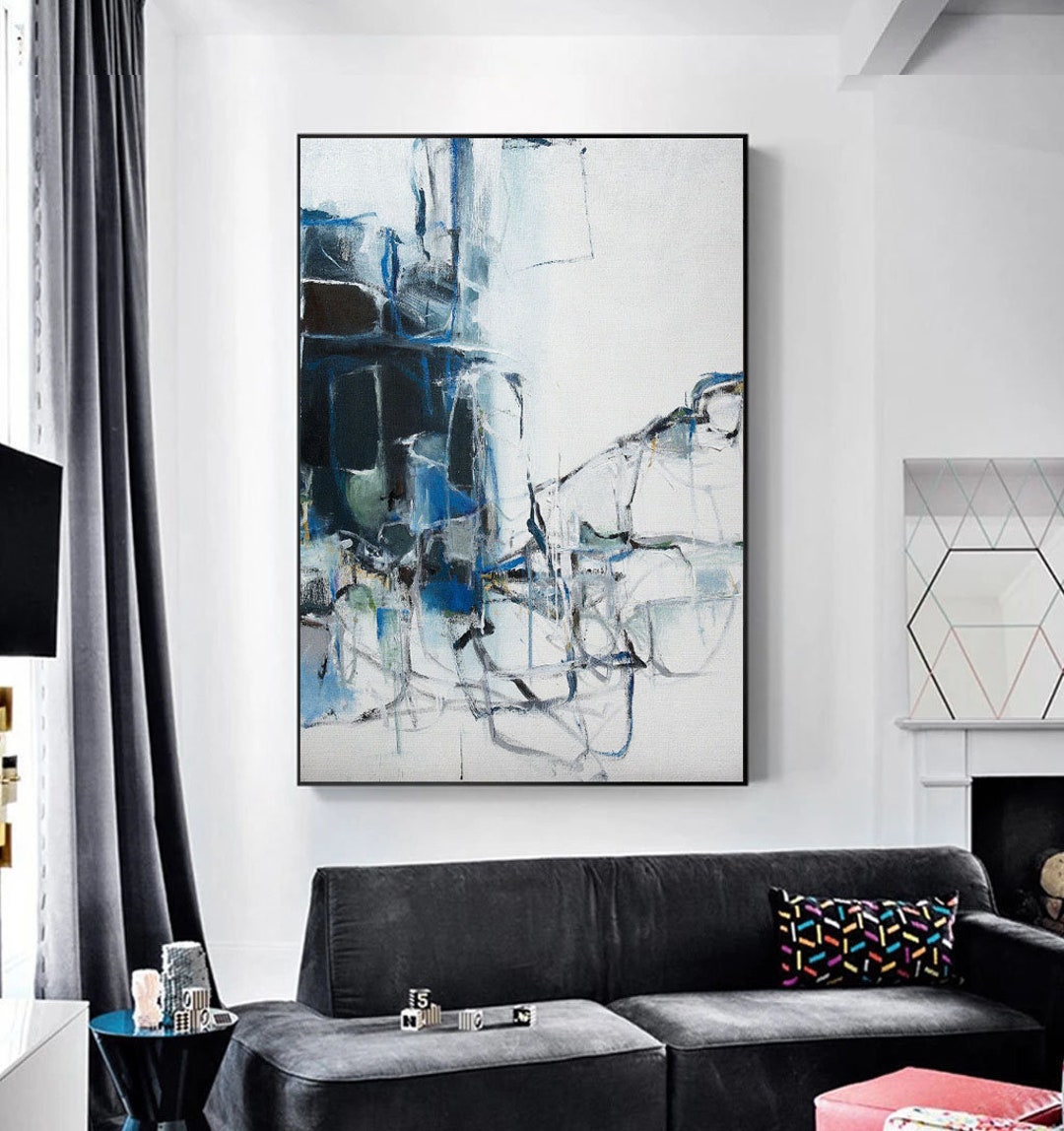 Blue Memory #9, Oil Painting, Abstract Art, Abstract, Abstract Oil ...