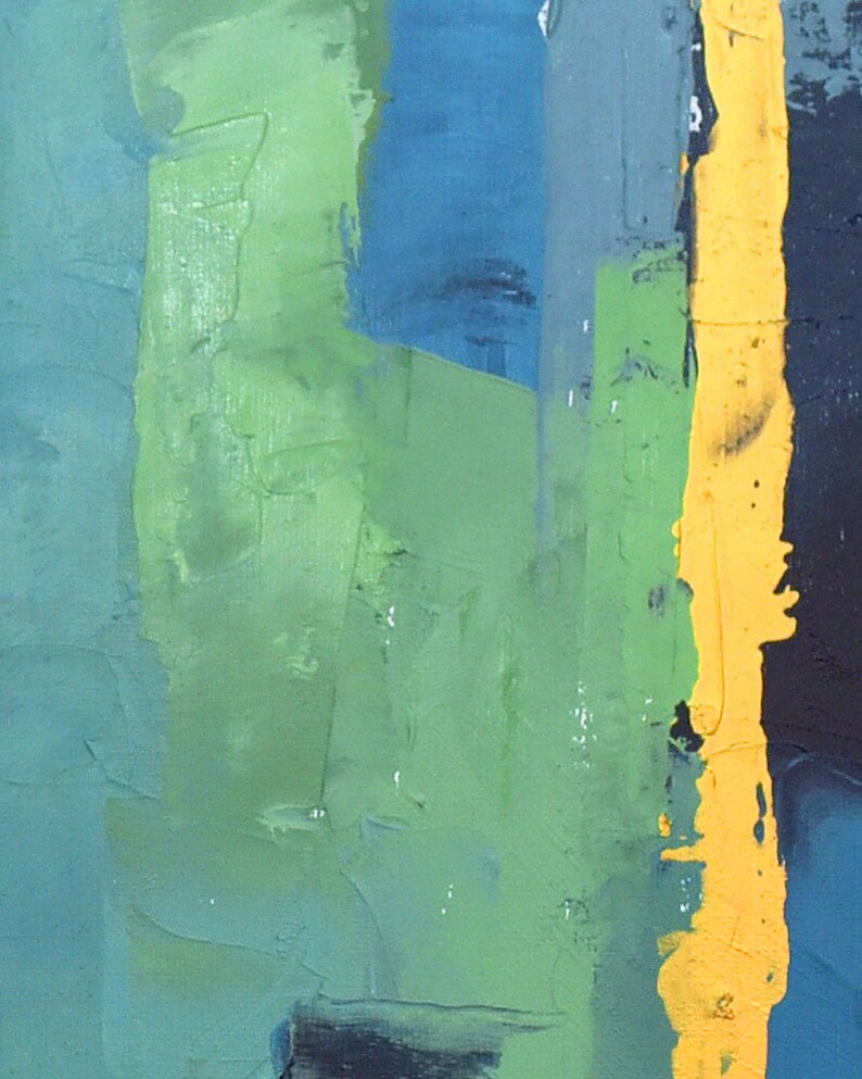 Blue Memory 5 Canvas Art Oil Painting Abstract | Etsy