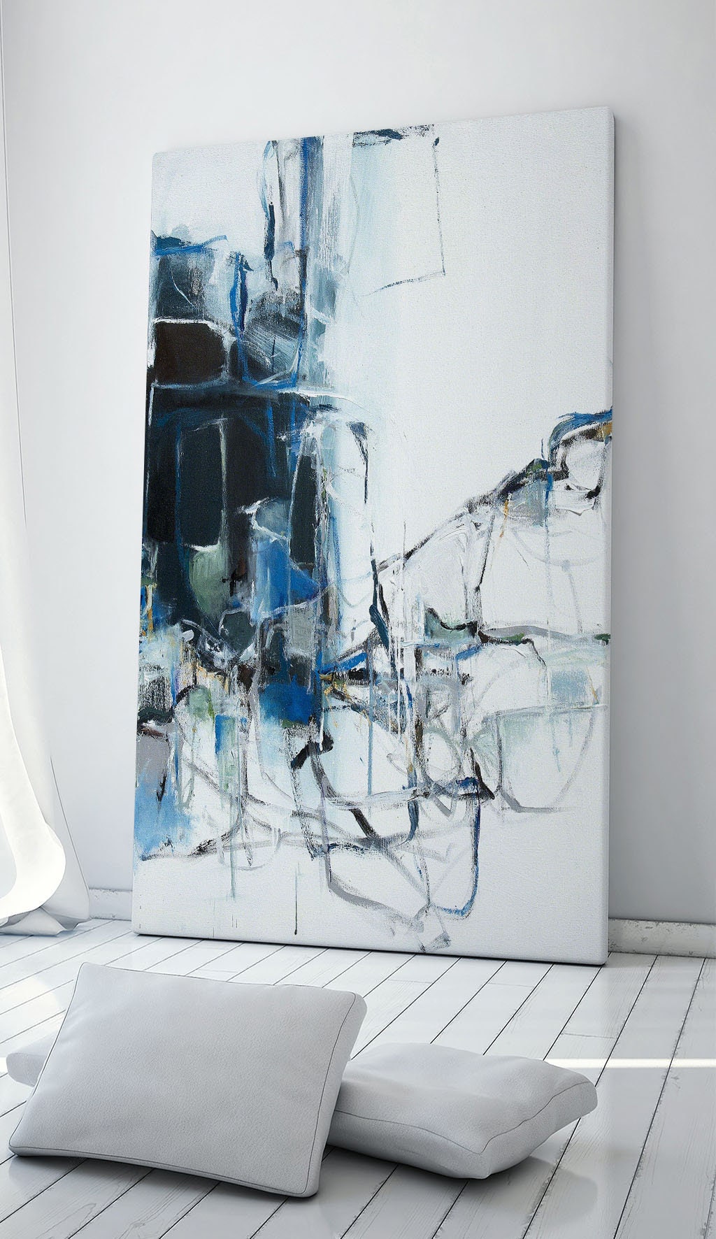 Blue Memory #9, Oil Painting, Abstract Art, Abstract, Abstract Oil ...