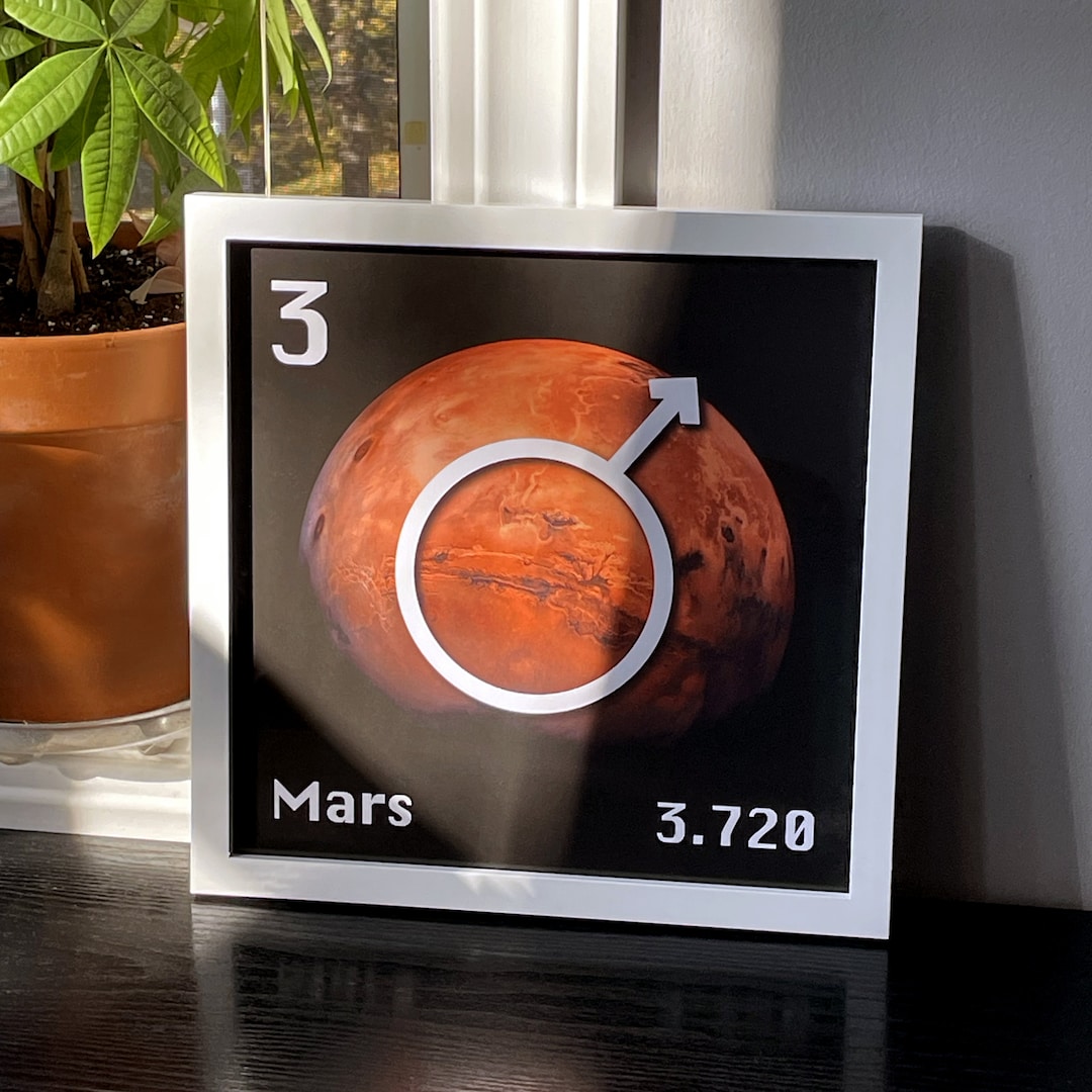 Mars Framed and Unframed Poster Space Art Mars Planet Art - Etsy