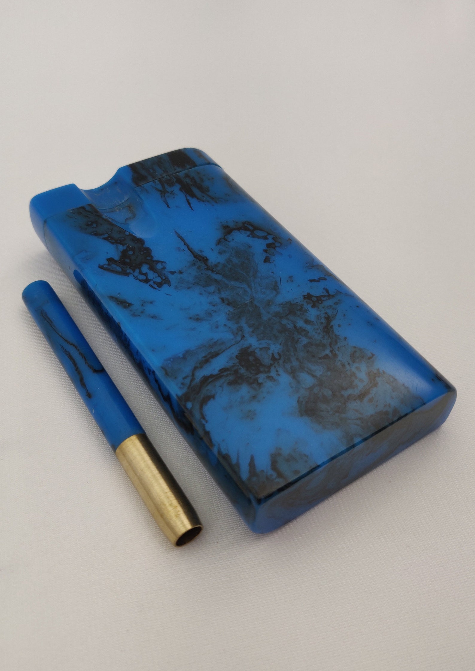 Acrylic Blue One Hitter Dugout Stash Box Magnetic Lid | Etsy