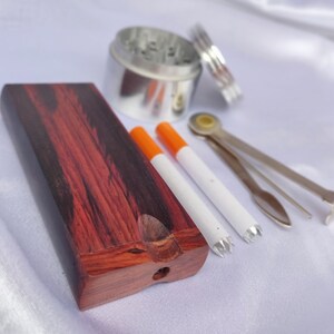 Rosewood Dugout One Hitter Stash Box - Smoking Pipe Set, Metal Grinder ...