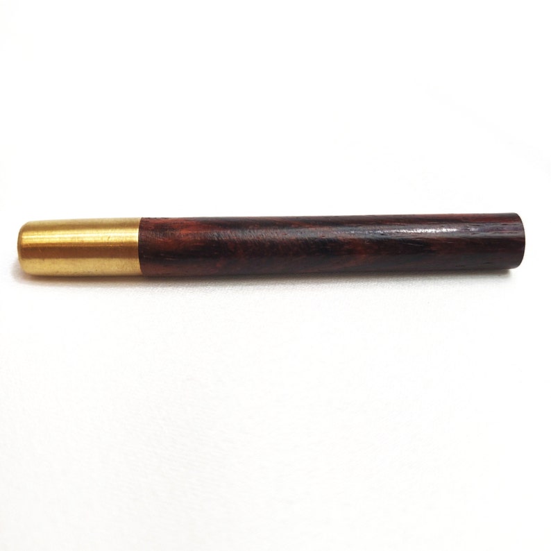 6 Brass One Hitter Pipes W/ Rosewood Adornment - Value Pack One Hitter ...