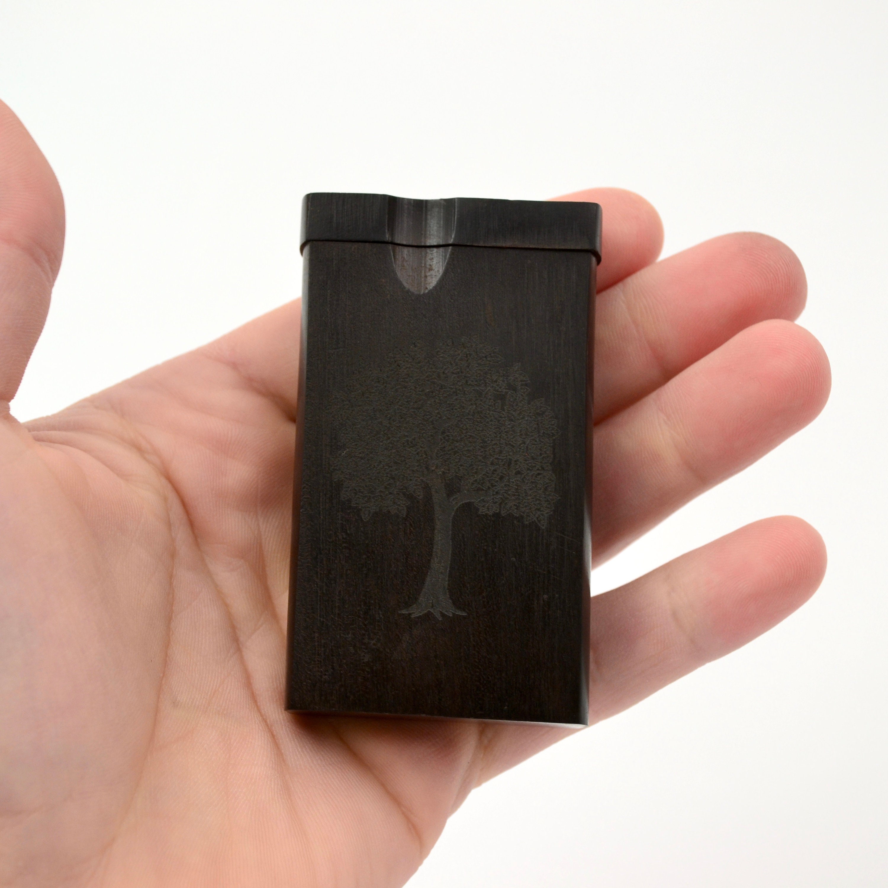 Ebony Tree Dugout Stash Box, 2 Inch One Hitter Brass and Wood Bat ...