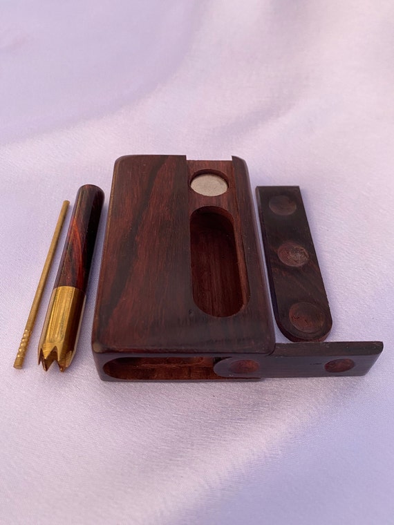 Hitter Stash Box W/ Spiked One Hitter Bat Slide Top Dugout | Etsy